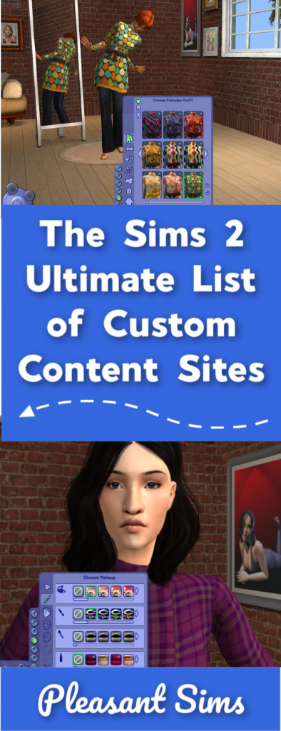 The Sims 2 Custom Content Sites List (Maxis Match) 100+ Sites