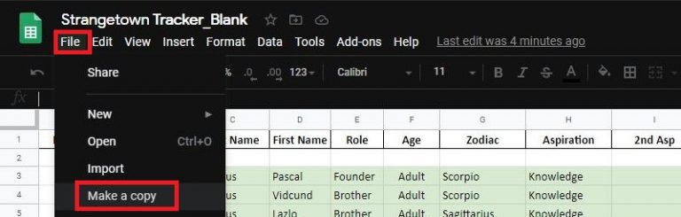 Sims 2 Tracking Spreadsheets for Basegame Neighborhoods | Pleasant Sims